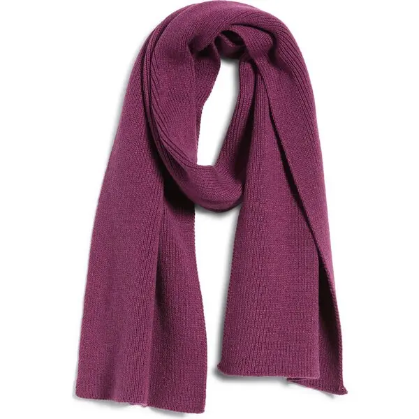 OPEN EDIT Core Wide Knit Scarf - Plum