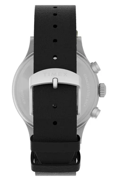 Timex® Expedition Sierra Chronograph Leather Strap Watch