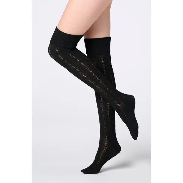 Oroblu Overknees Knit Socks - Black
