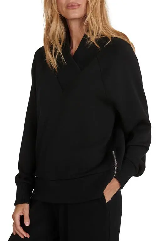 Varley Macie Zip Hem Sweatshirt - Black