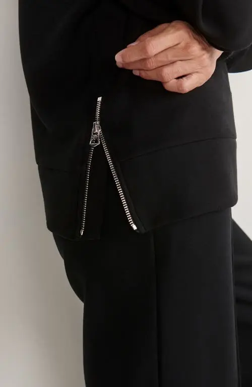 Varley Macie Zip Hem Sweatshirt - Black