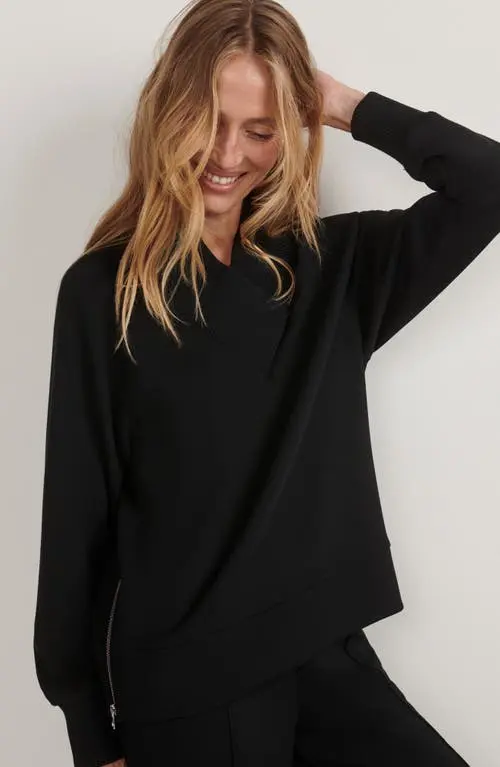 Varley Macie Zip Hem Sweatshirt - Black