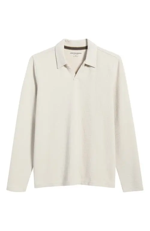 Johnston & Murphy Sedona Textured Long Sleeve Johnny Collar Polo