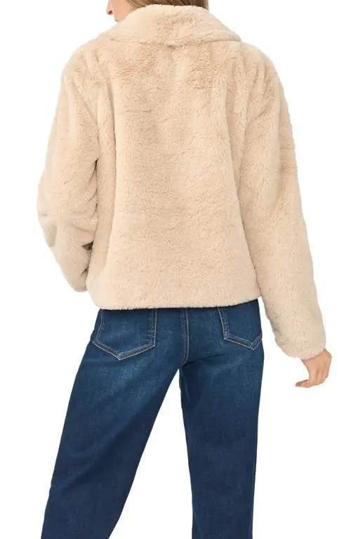 Halogen Double Breasted Faux Fur Peacoat