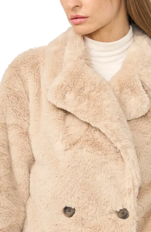 Halogen Double Breasted Faux Fur Peacoat