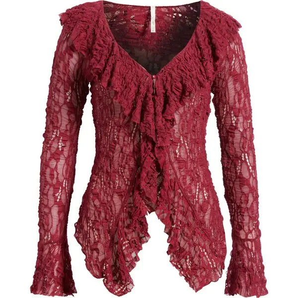 Free People Laney Cardigan - Cabernet