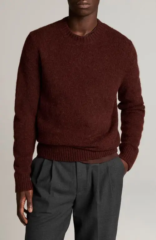 Vince Mottled Marl Crewneck Sweater - Mahogany
