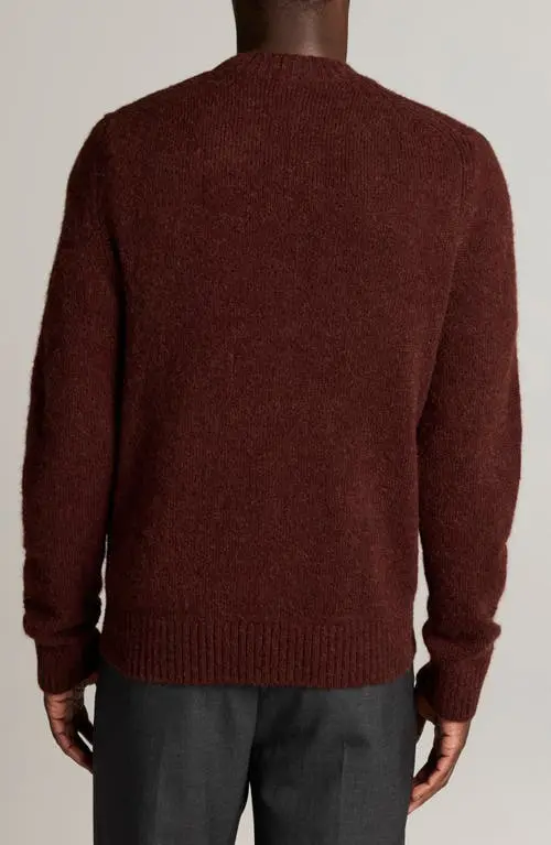 Vince Mottled Marl Crewneck Sweater - Mahogany
