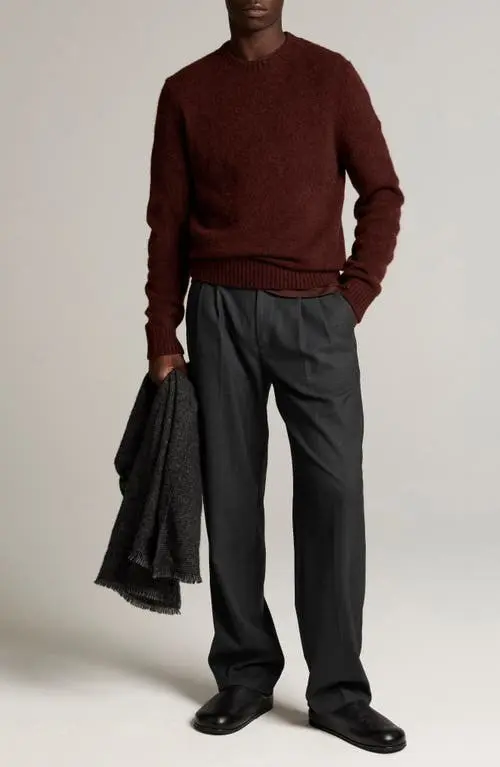 Vince Mottled Marl Crewneck Sweater - Mahogany