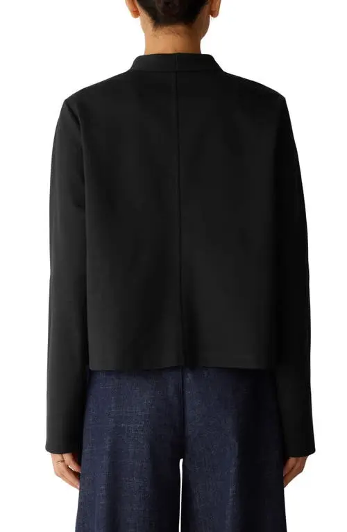 Eileen Fisher High Collar Cropped Jacket