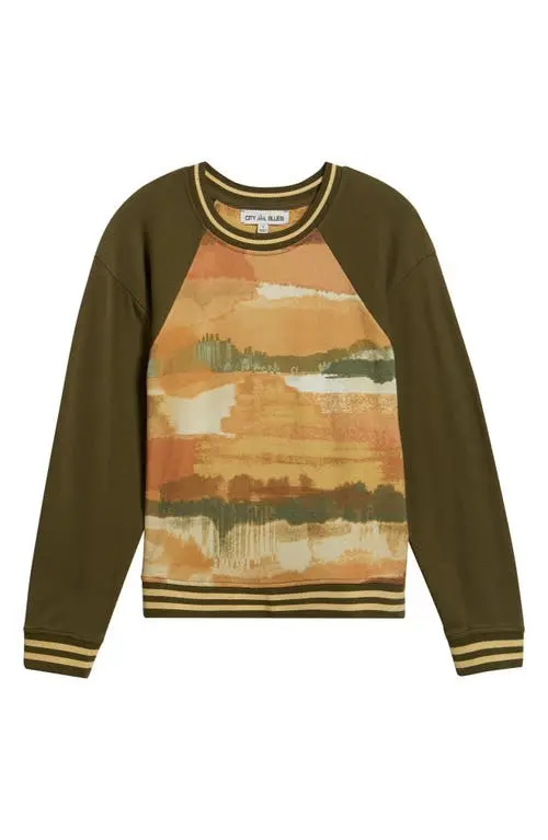 CITY BLUES Landscape Graphic Sweatshirt