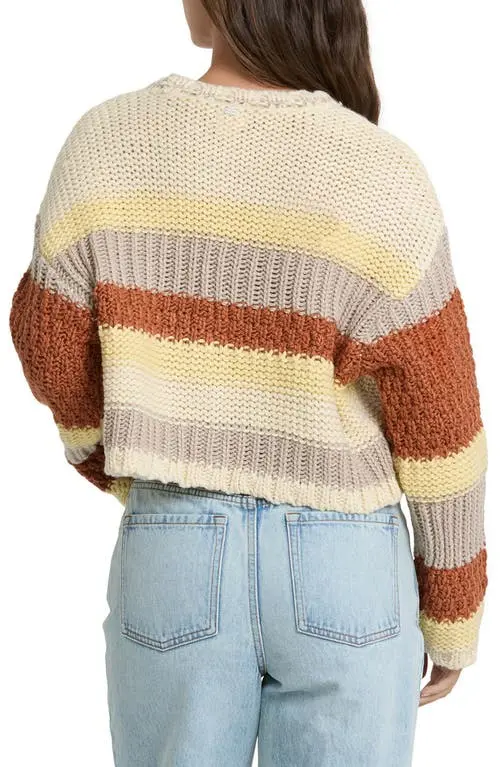 BILLABONG Mix Up Striped Cropped Sweater