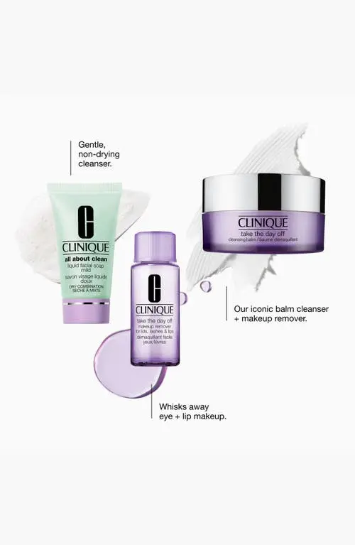 CLINIQUE 3-piece The Cleansing Edit Take The Day Off Set
