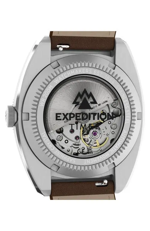 Timex® Expedition Pioneer Automatic Leather Strap Watch