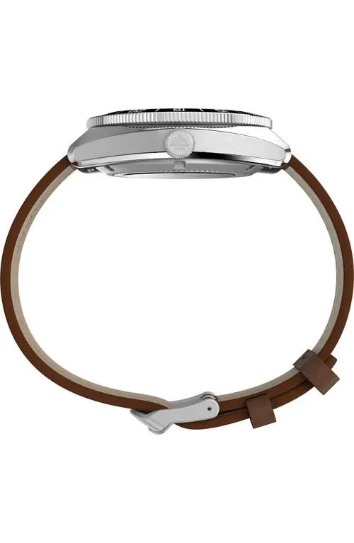 Timex® Expedition Pioneer Automatic Leather Strap Watch