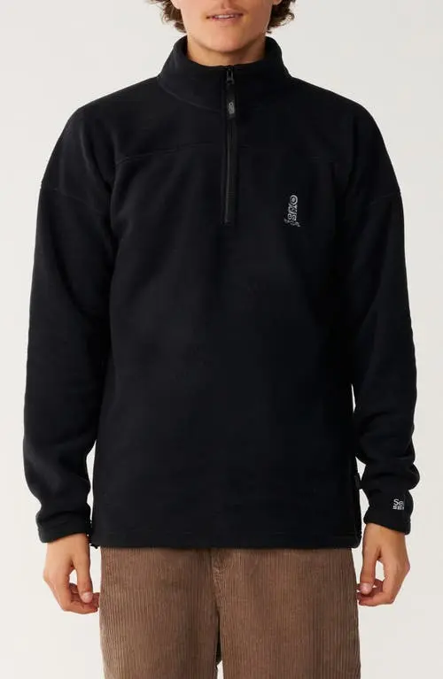 Rip Curl S-series Polartech Crew Quarter Zip Pullover - Black