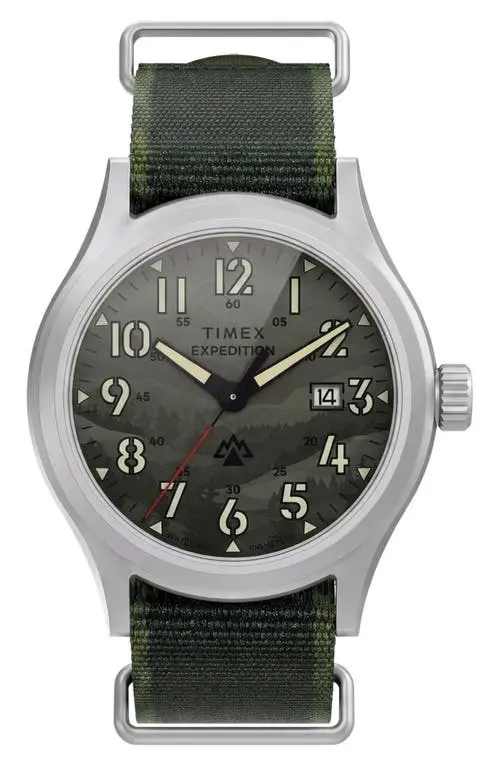 Timex® Expedition Sierra Fabric Strap Watch - Green
