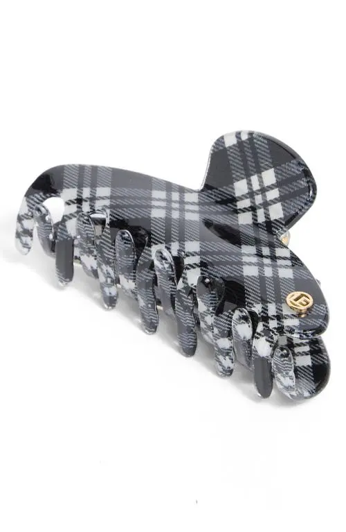 L. Erickson Helen Plaid Claw Clip - Black