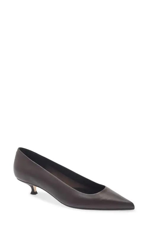 AeydĒ Cari Pointed Toe Kitten Heel Pump - Moka