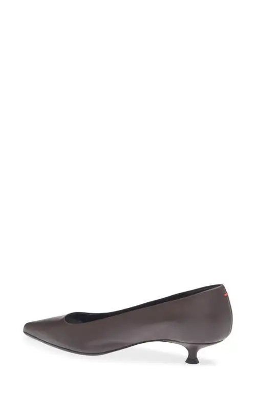AeydĒ Cari Pointed Toe Kitten Heel Pump - Moka