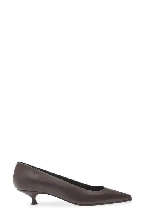 AeydĒ Cari Pointed Toe Kitten Heel Pump - Moka