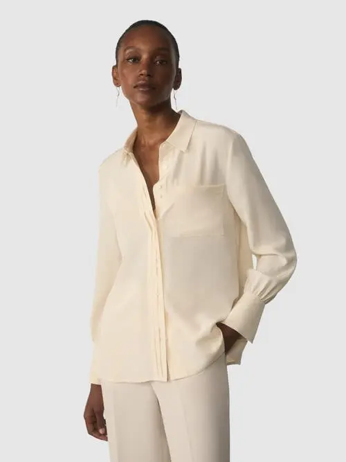 The Fold Corso Silk Shirt - Neutral