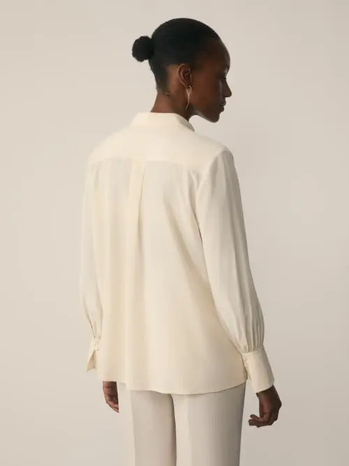 The Fold Corso Silk Shirt - Neutral