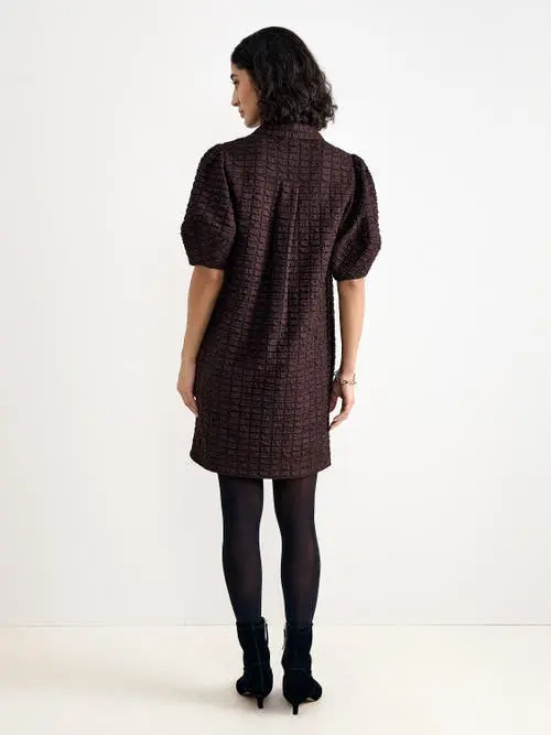 PHASE EIGHT Yasmine Textured Mini Shirt Dress