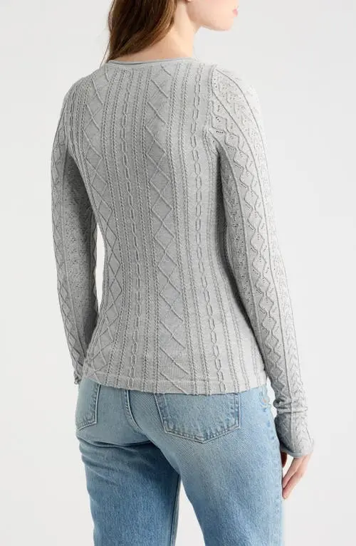 Free People So Soft Seamless Long Sleeve Top - Heather Grey