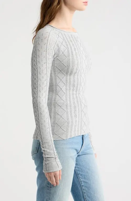 Free People So Soft Seamless Long Sleeve Top - Heather Grey