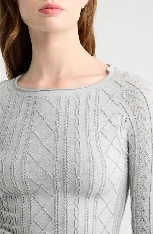 Free People So Soft Seamless Long Sleeve Top - Heather Grey