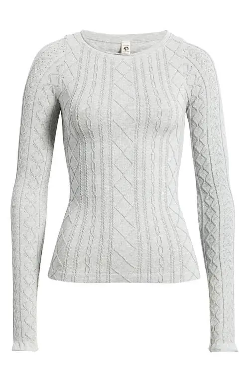 Free People So Soft Seamless Long Sleeve Top - Heather Grey