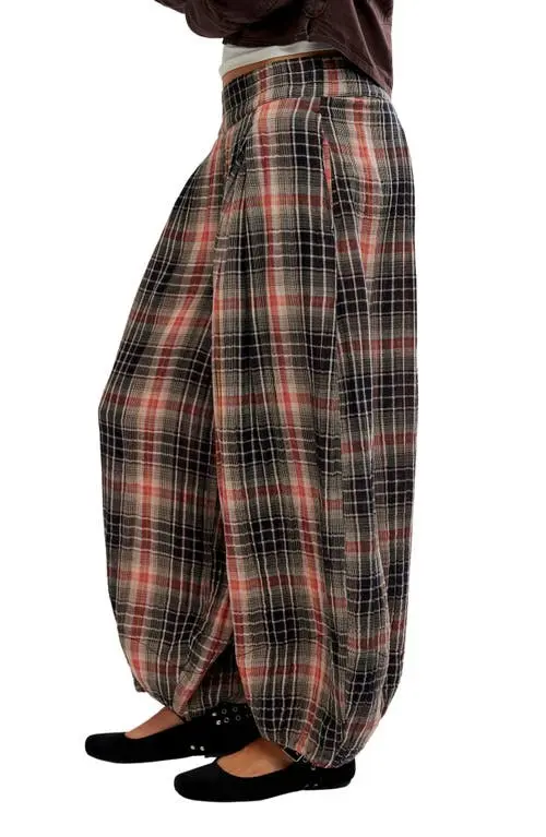 Free People Moonflower Plaid Balloon Pants