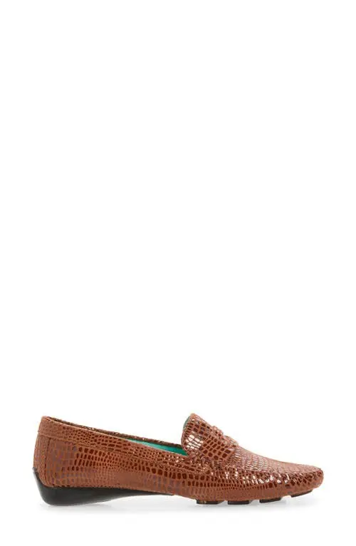 Robert Zur Anna Croc Embossed Loafer - Luggage