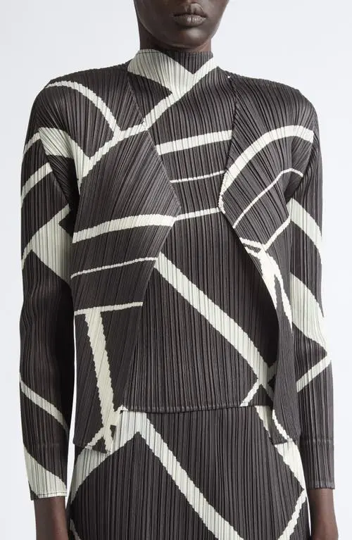 Issey Miyake Fold Line Open Cardigan