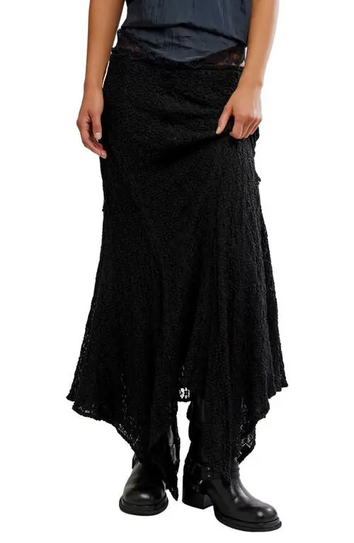 Free People Bella Lace Mermaid Skirt - Black