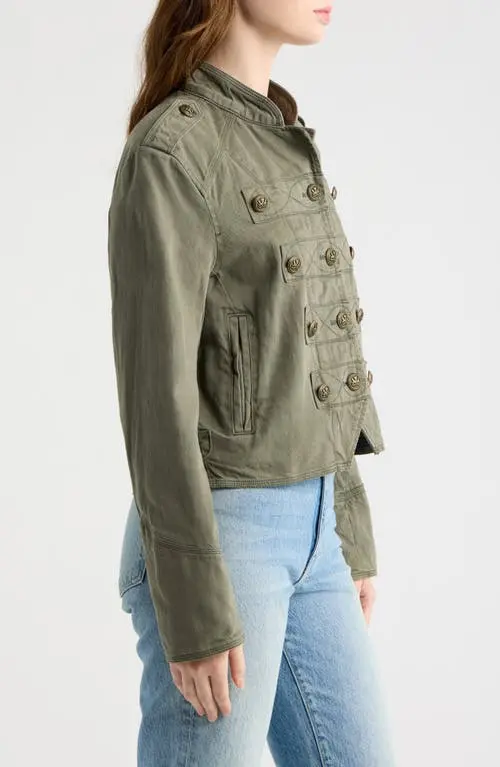 Free People Ryland Cotton & Linen Band Jacket - Laurel Canyon