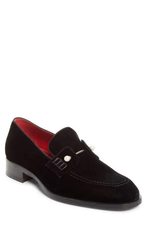 CHRISTIAN LOUBOUTIN Chambelimoc Night Pearl Loafer - Black