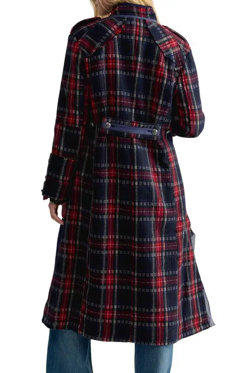 Free People Ace Of Swords Tartan Coat