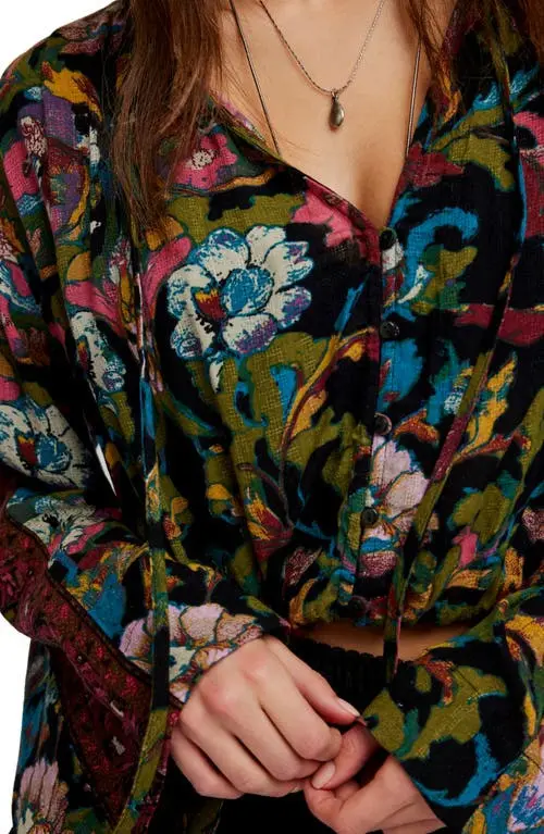 Free People Juliette Printed Top - Black Combo