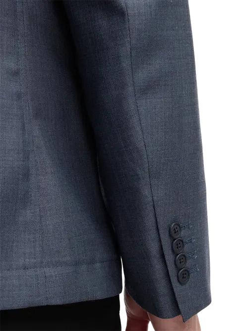 PAUL FREDRICK Wool Shirt Jacket - Blue