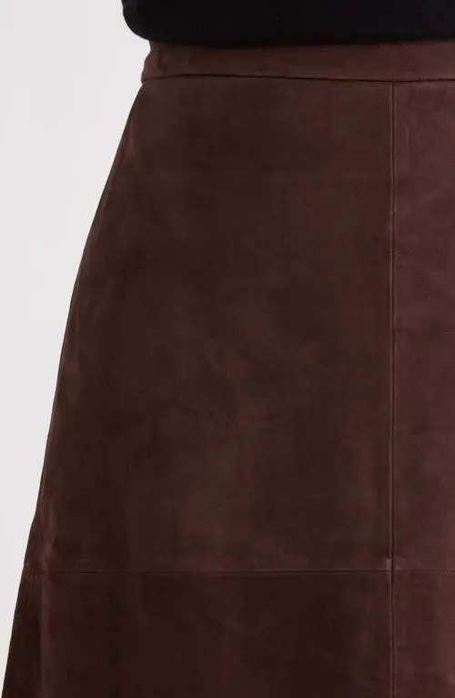 Nordstrom A-line Suede Midi Skirt