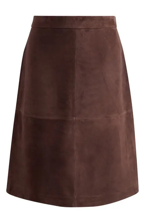Nordstrom A-line Suede Midi Skirt