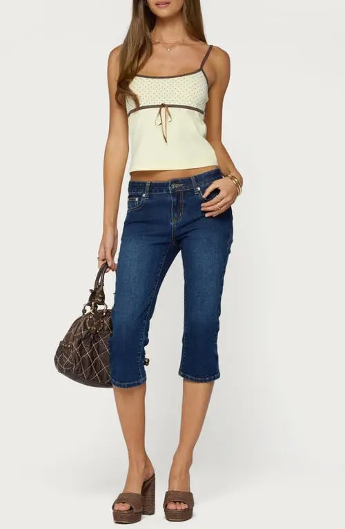 EDIKTED Rhoda Contrast Polka Dot Camisole - Yellow
