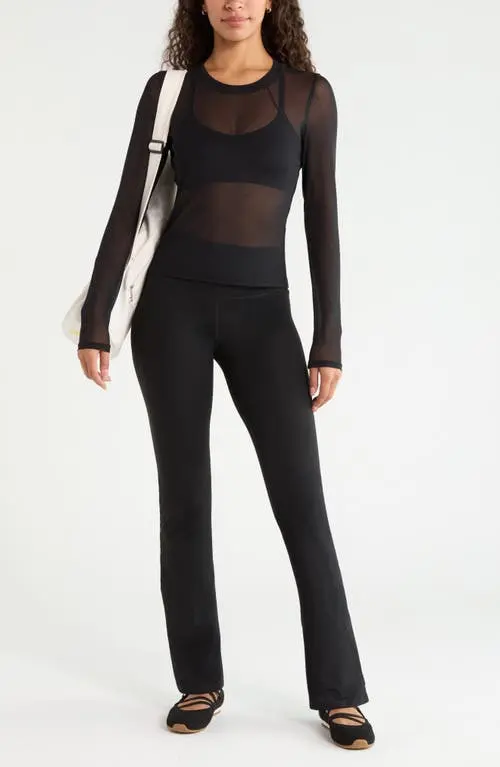 Zella Mesh Mix Long-sleeve Tee - Black