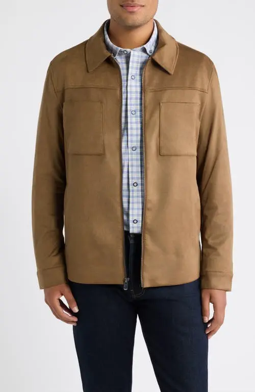 Johnston & Murphy Bardwell Faux Suede Zip Jacket