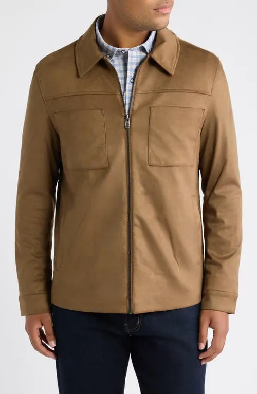 Johnston & Murphy Bardwell Faux Suede Zip Jacket