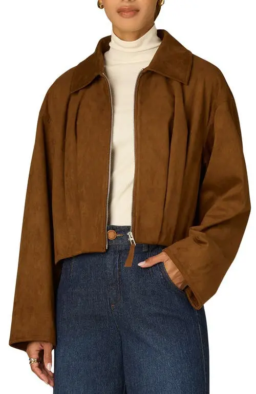 Wit & Wisdom Faux Suede Bomber Jacket