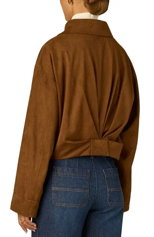 Wit & Wisdom Faux Suede Bomber Jacket