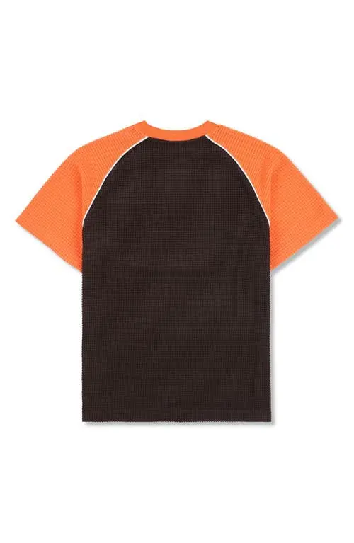 PLEASURES Breed Raglan Cotton Waffle Graphic T-shirt